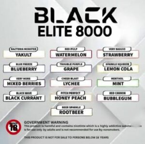 BLACK ELITE & LITE 8000 POD & DEVICE – Vamos Vape Shop