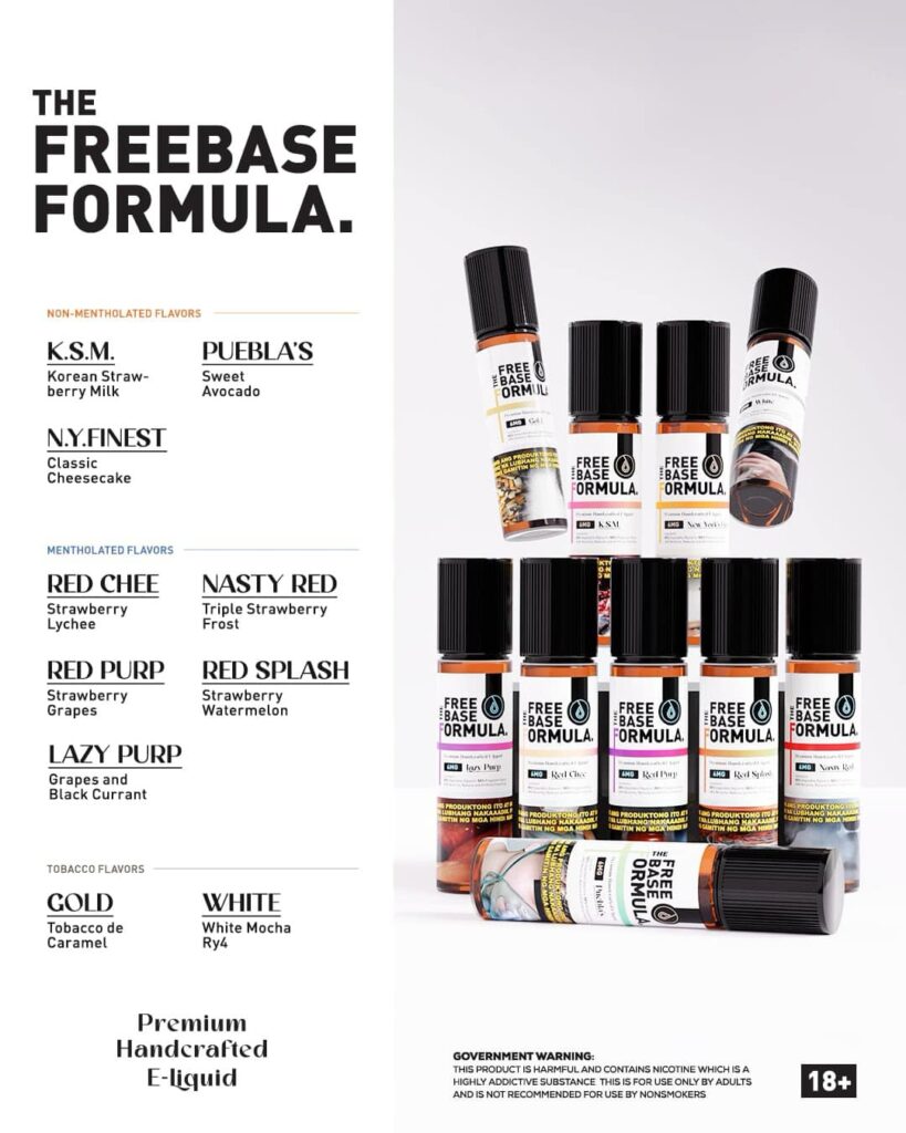 THE FREEBASE FORMULA 60ML 50/50 RATIO (A.K.A MO FLAVORS) – Vamos Vape Shop